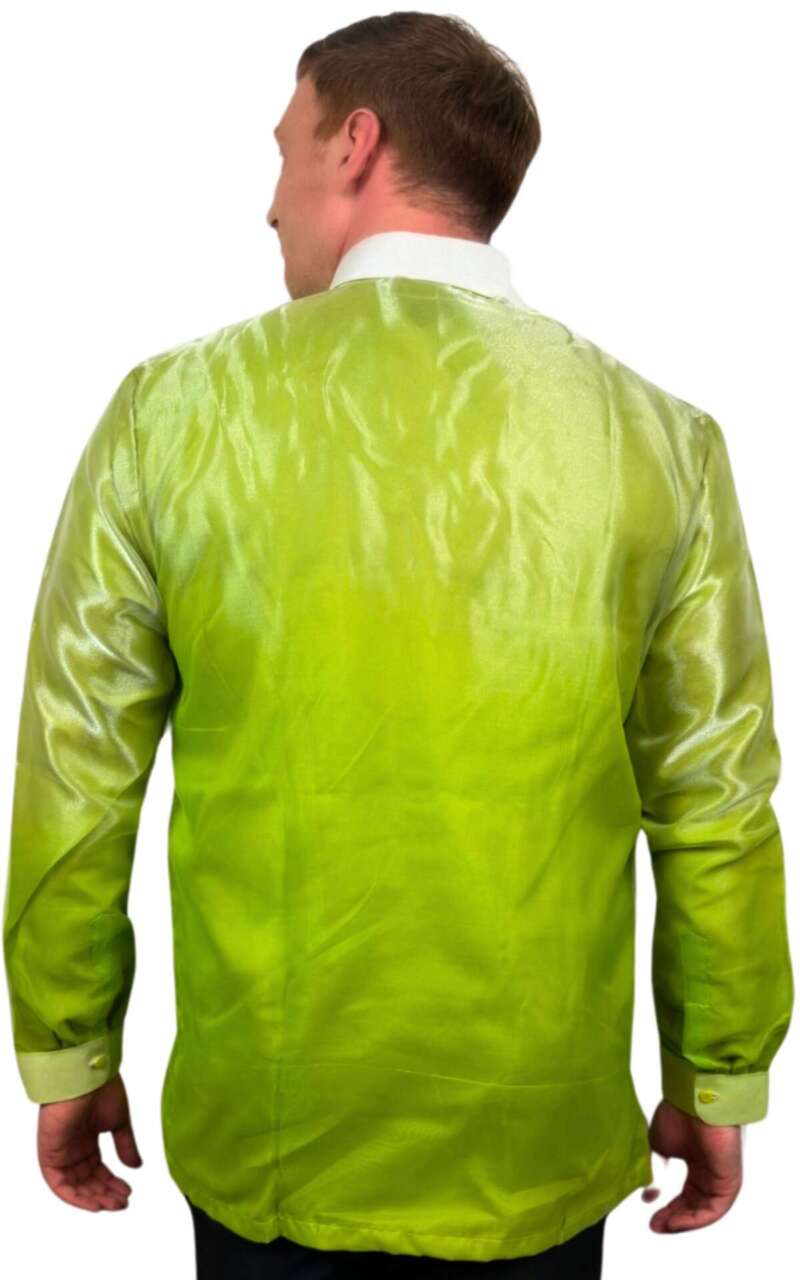 Green Long Sleeve Organza Barong Tagalog - ORDER US SIZE