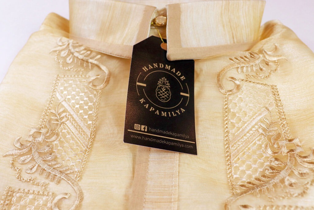 White Long Sleeve Organza Barong Tagalog ORDER US SIZE