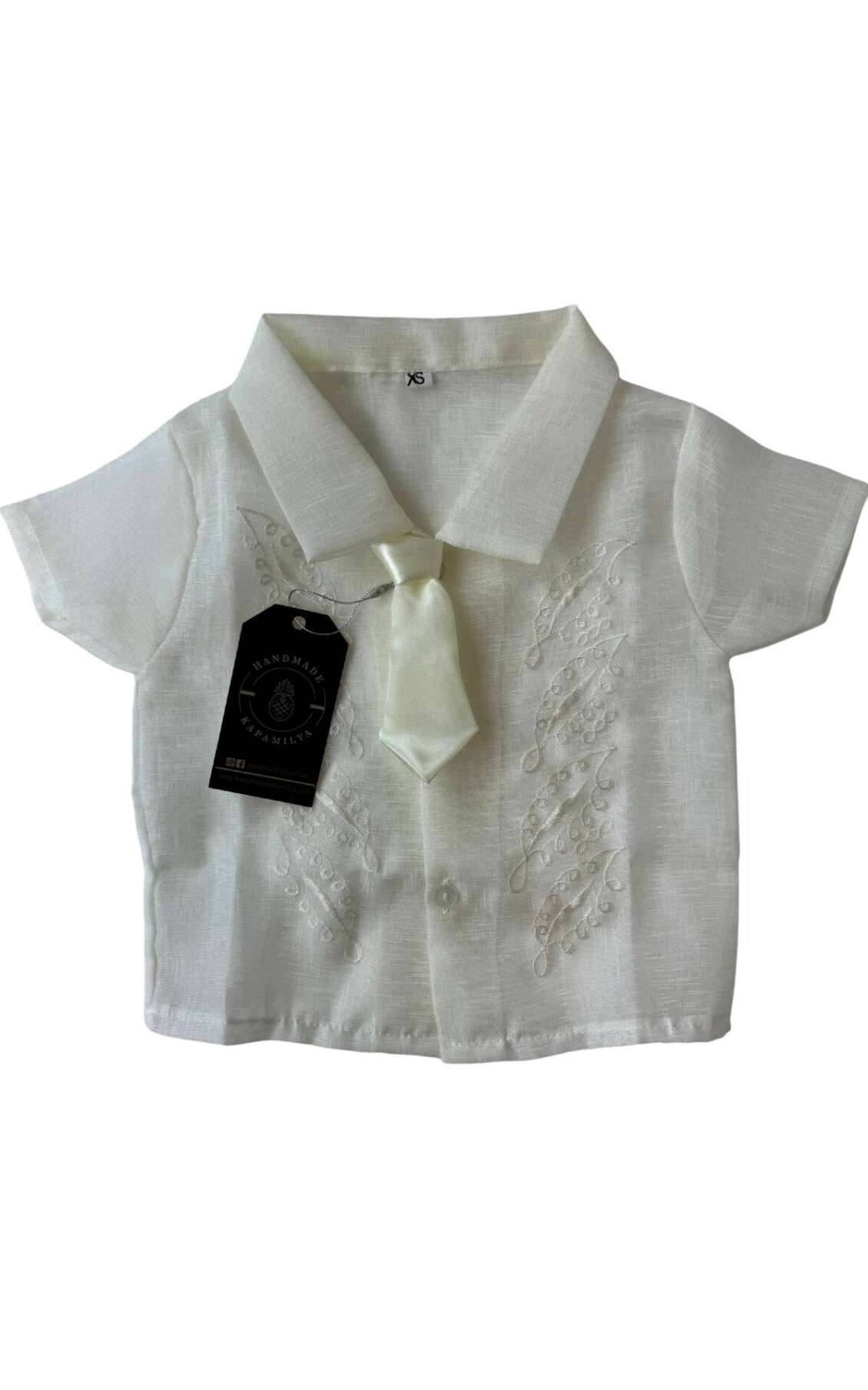 Infant Christening Baptism Outfit White Baby Organza Barong Tagalog ...
